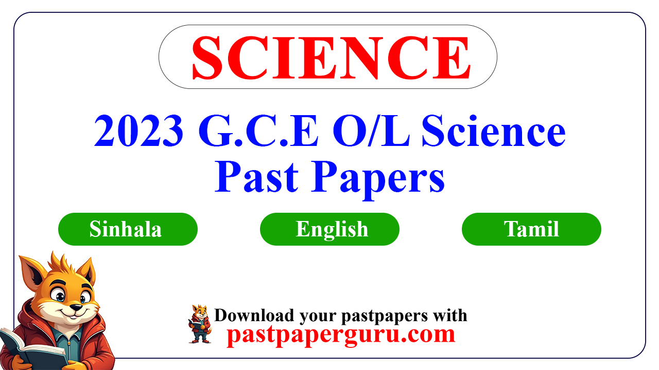 O/L Science Past Paper Sinhala Medium 2023 - Past paper Guru